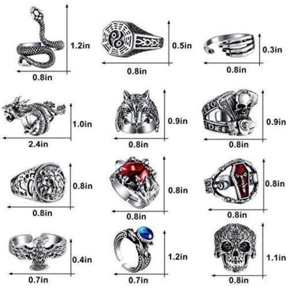 Sheer Beauté & Jewelry | Jewelry | 2 Set Gothic Rings Demon Eyes Ring ...